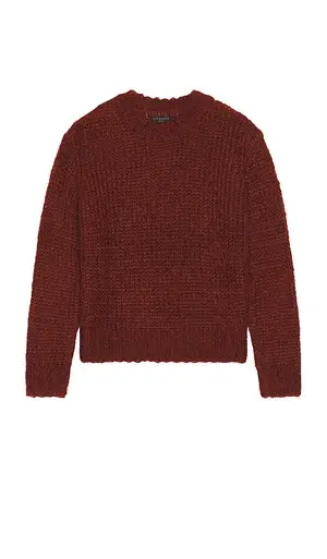 ALLSAINTS Myles Crew Neck Sweater - Rust Red