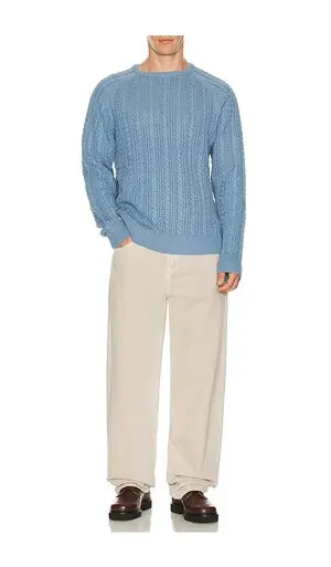 RHYTHM Pointelle Crew Knit Sweater