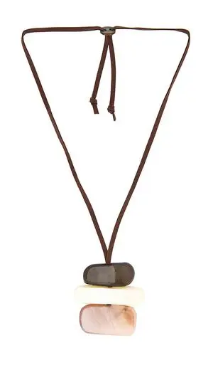 8 Other Reasons Stacked Cord Necklace - Multi Pink & Marble