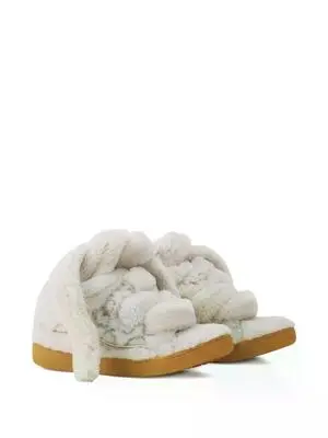 LANVIN Curb Shearling Sneakers - White