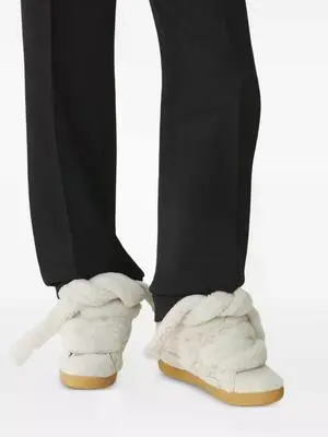 LANVIN Curb Shearling Sneakers - White