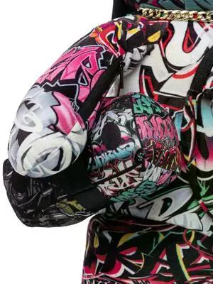 SPRAYGROUND Graffiti-print Bear-shape Backpack