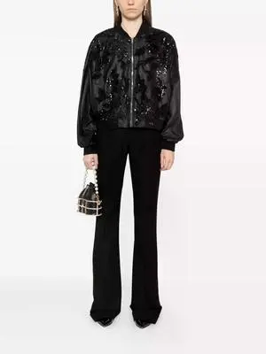 SAIID KOBEISY Beaded Leather Jacket