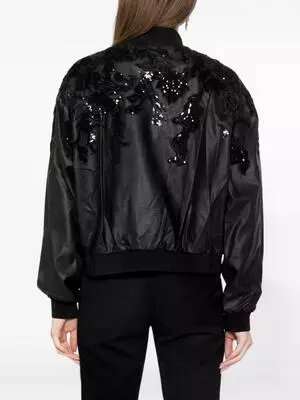 SAIID KOBEISY Beaded Leather Jacket