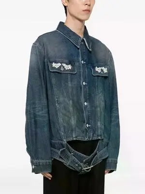 Simone Rocha Crystal-embellished Denim Jacket