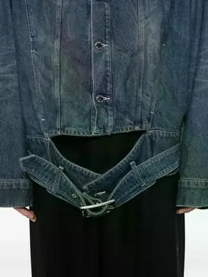 Simone Rocha Crystal-embellished Denim Jacket