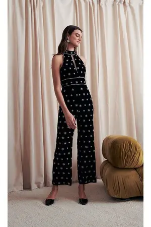 Saylor Lyra Velvet Jumpsuit