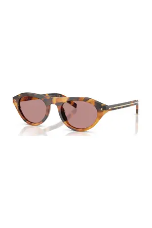 Prada Tortoise Irregular Full Rim Sunglasses - Pink