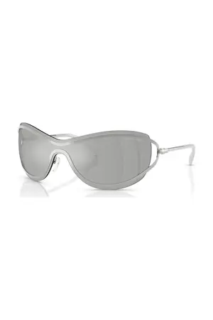 Michael Kors Irregular Sunglasses With Silver Mirrored Lenses - Metallic