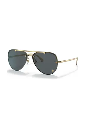 Versace Semi-rim Pilot Sunglasses