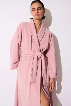 Natori Kham Robe Brown / Pink