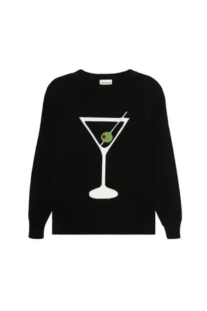 ELLSWORTH + IVEY Riley Crew Martini Glass Pullover - Natural