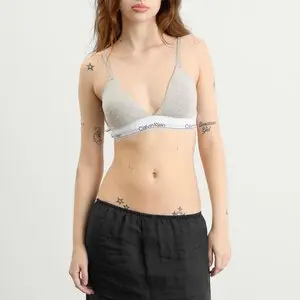 Calvin Klein Icon Lightly Lined Triangle Bra - Grey Heather