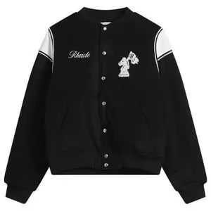 Rhude Regista Bomber Jacket - Black/white/gold