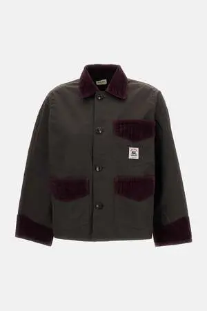 BODE NEW YORK Waxed Jacket With Corduroy Details