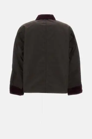 BODE NEW YORK Waxed Jacket With Corduroy Details