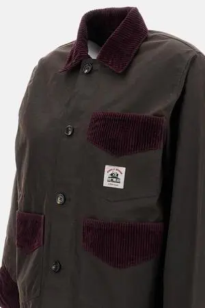 BODE NEW YORK Waxed Jacket With Corduroy Details