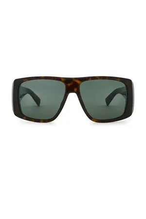 Saint Laurent Shield Sunglasses Havana & Grey