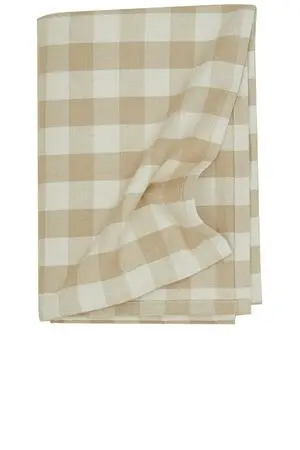 HAWKINS NEW YORK Essential Gingham Tablecloth In Ivory - Ivory & Flax