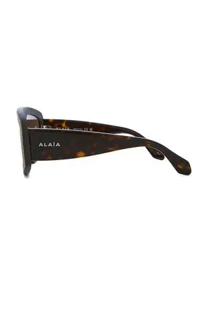Alaïa Shield Sunglasses - Brown & Havana