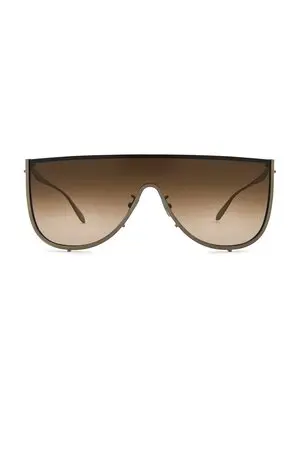 Alaïa ALAÏA Shield Sunglasses Ruthenium & Brown