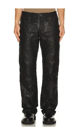 AFFLICTION Quilted Cross Leather Pant