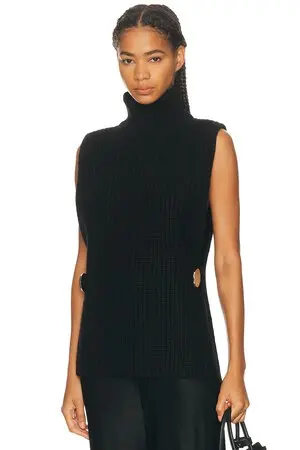 Brandon Maxwell Grayson Ribbed Gilet