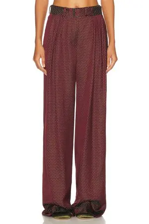 Dries Van Noten Peaches Pants - Burgundy