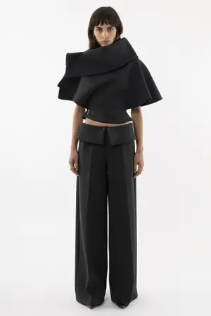 Arakii Structured Wool Trousers