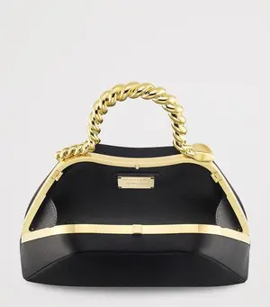 BVLGARI X Geraldine Guyot Mini Satin Serpentine Top-handle Bag - Black