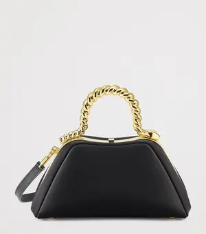 BVLGARI X Geraldine Guyot Mini Satin Serpentine Top-handle Bag - Black