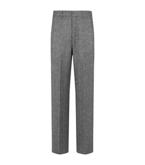 Women's tailored herringbone pants