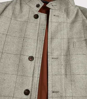 Dunhill Wool-silk Herringbone Travel Jacket