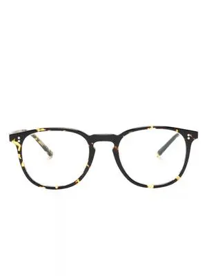 Oliver Spencer Finley Square-frame Glasses - Black