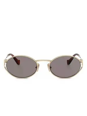 Miu Miu Round-frame Sunglasses - Gold