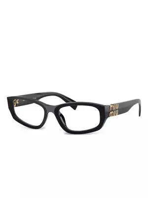 Miu Miu Logo Detail Eyeglasses - Black