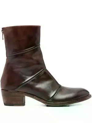 SHOTO 40mm Zip-fastening Leather Boots
