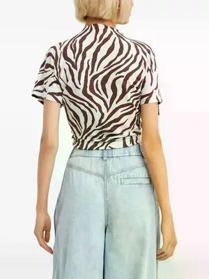 Max Mara Favore Zebra-pattern Top