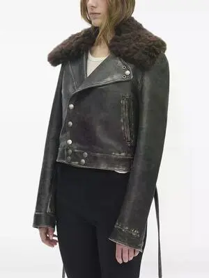 ANN DEMEULEMEESTER Shearling-collar Jacket
