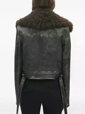 ANN DEMEULEMEESTER Shearling-collar Jacket