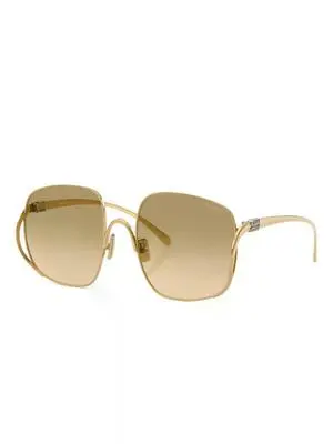 Miu Miu Square-frame Sunglasses - Gold