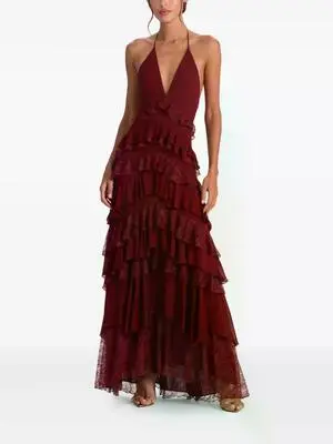 Alice + Olivia Liana V-neck Maxi Dress