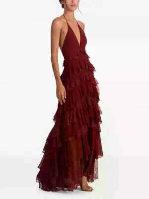 Alice + Olivia Liana V-neck Maxi Dress