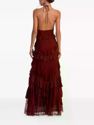 Alice + Olivia Liana V-neck Maxi Dress