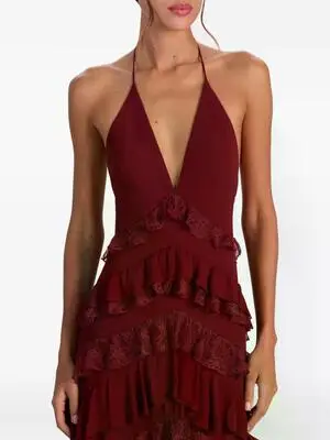 Alice + Olivia Liana V-neck Maxi Dress