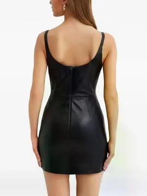 David Koma Leather Mini Dress
