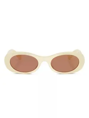 Miu Miu Oval-frame Sunglasses - White