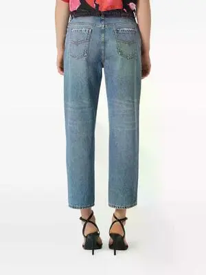 Blumarine Whiskered Straight Jeans