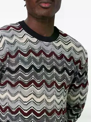 Missoni Zigzag-pattern Crew-neck Sweater - Grey