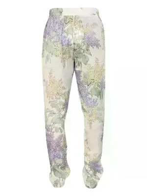 MOUTY Floral-print Straight-leg Trousers - Neutrals